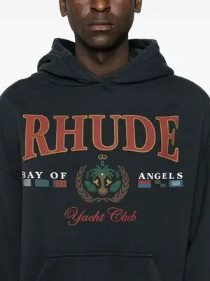 Rhude Bay Of Angels Yacht Hoodie - Black