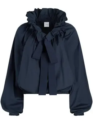 PATOU Iconic Drawstring Poplin Top - Blue