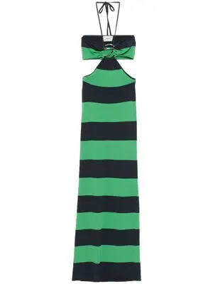 Coperni Knitted Striped Midi Dress