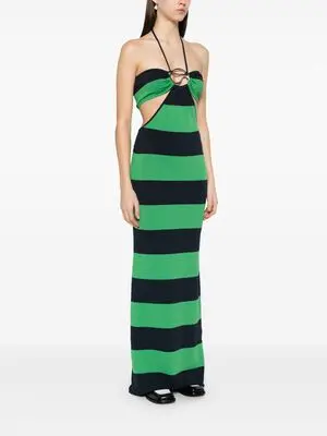 Coperni Knitted Striped Midi Dress
