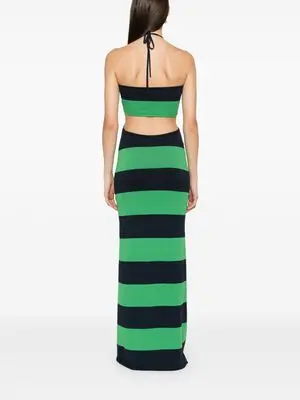 Coperni Knitted Striped Midi Dress