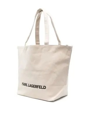 Karl Lagerfeld Printed Cotton Tote Bag