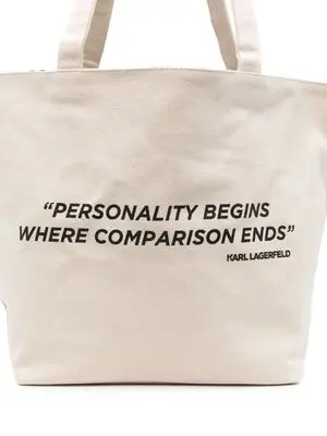 Karl Lagerfeld Printed Cotton Tote Bag