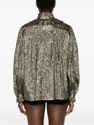 Chloé Lamé-effect Blouse - Black