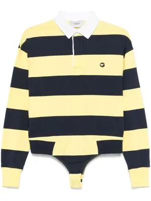 Coperni Striped Polo Bodysuit - Yellow