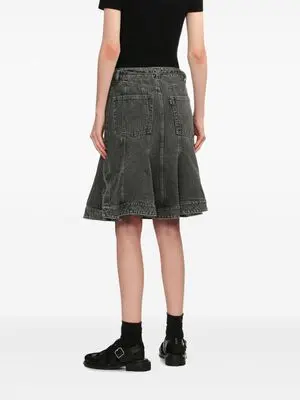 3.1 Phillip Lim Belted Denim Flared Skirt