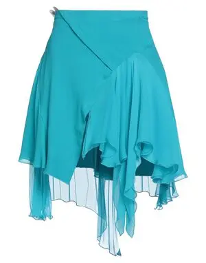 Versace Mini Asymmetric Skirt - Blue