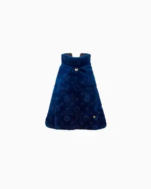 Giorgio Armani Poldo X Coat In Monogram Jacquard Velvet - Blue