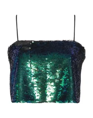 Pinko Sequin-embellished Crop Top - Emerald Green