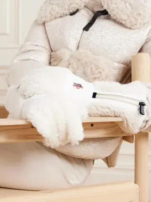 Moncler Shearling And Suede Gloves
