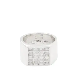 HATTON LABS Craquelure Signet Ring - Silver