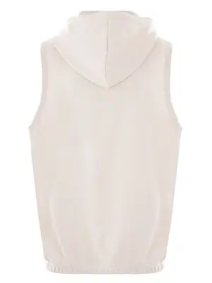 Eleventy Sleeveless Hoodie - Neutrals