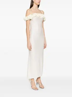 Coperni Ruffled Maxi Dress - White