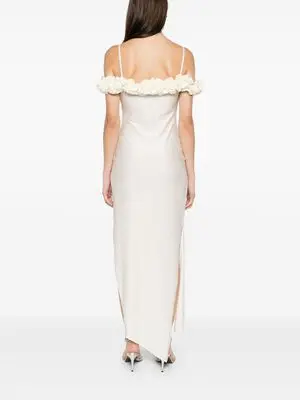 Coperni Ruffled Maxi Dress - White