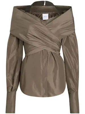 PATOU Wrap Blouse - Brown