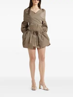 PATOU Wrap Blouse - Brown