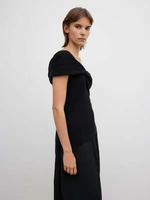 HOUSE OF DAGMAR Draped Knit Top