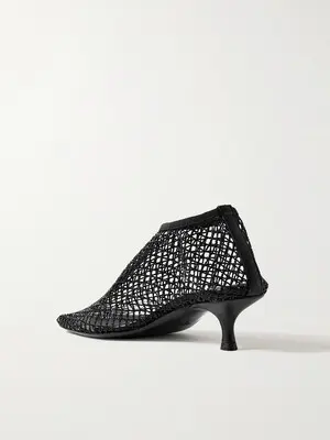 Christopher Esber Minette Crystal-embellished Mesh Pumps - Gray