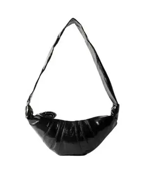 LEMAIRE Croissant Paneled Coated-canvas Shoulder Bag - Black