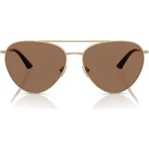 JIMMY CHOO 60mm Pilot Sunglasses - Brown Gold