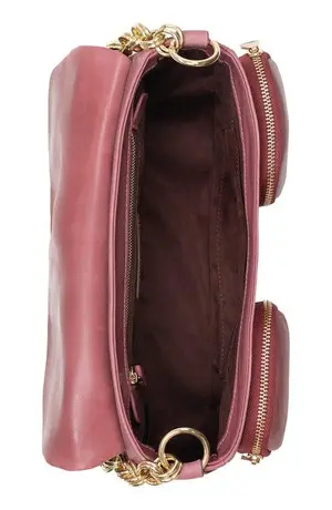 Jeffrey Campbell Night Out Leather Shoulder Bag - Dusty Rose