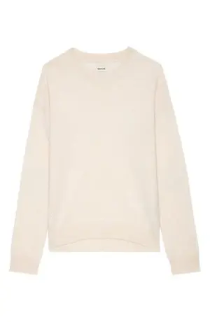 Zadig&Voltaire Cici Star Patch Cashmere Sweater - Ecru