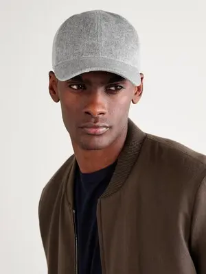 Loro Piana Ivy Cashmere Baseball Cap - Gray