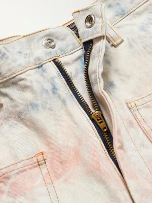 Kapital Slim-fit Patchwork Embroidered Tie-dyed Jeans