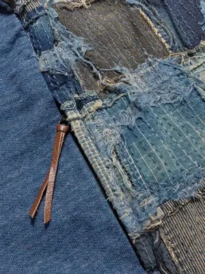 Kapital Boro Distressed Patchwork Sweatshirt