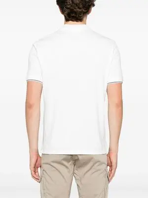 C.P. COMPANY Logo-patch Polo Shirt - White