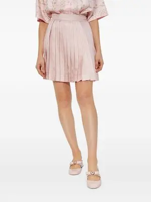 Versace Chain-print Pleated Skirt - Pink