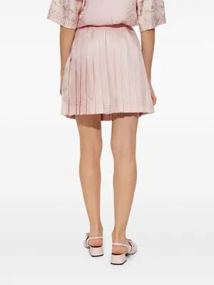 Versace Chain-print Pleated Skirt - Pink