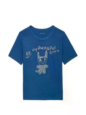 Zadig&Voltaire Crystal-embellished T-shirt - Blue