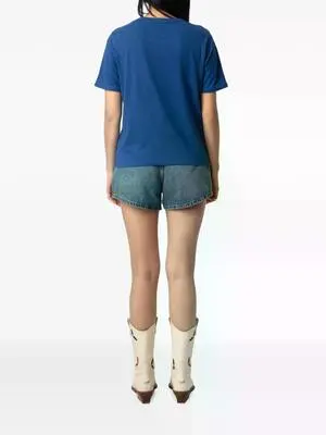 Zadig&Voltaire Crystal-embellished T-shirt - Blue