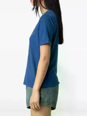 Zadig&Voltaire Crystal-embellished T-shirt - Blue