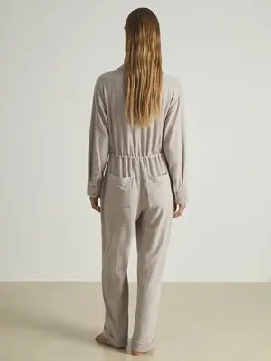 REISS Rita Thermal Jersey Jumpsuit