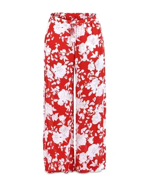 L'Agence Geraldine Ikebana Floral Wide Leg Pants Swim Cover-up