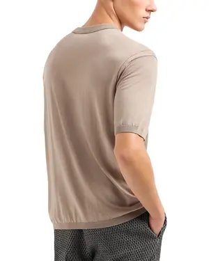 Emporio Armani Plain Knit Short Sleeve Sweater