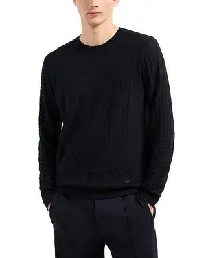 Emporio Armani Knitted Basketweave Pullover