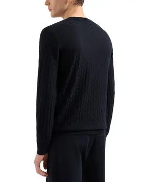Emporio Armani Knitted Basketweave Pullover