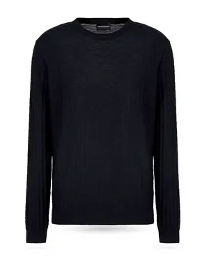 Emporio Armani Knitted Basketweave Pullover