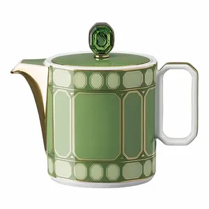 ROSENTHAL Swarovski Signum 6 Oz. Creamer With Lid In Fern - Green