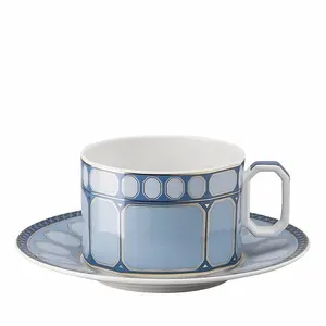 ROSENTHAL Swarovski Signum Teacup And Saucer - Blue