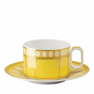 ROSENTHAL Swarovski Signum Teacup And Saucer - Yellow