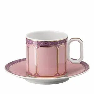 ROSENTHAL Signum Ad Cup And Saucer Pink