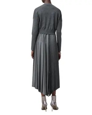 allsaints adriana sweater & pleated dress ALLSAINTS Adriana Sweater & Pleated Dress