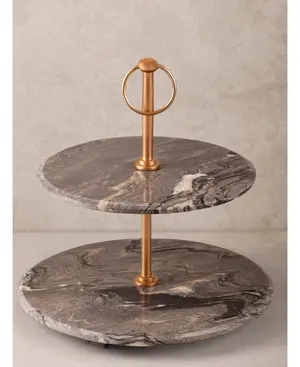 GAURI KOHLI Heavenly Onyx Two-tier Cake Stand