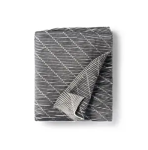 DOMANI HOME Linear Throw Blanket - Black