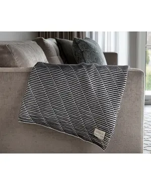 DOMANI HOME Linear Throw Blanket - Black