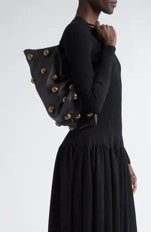 Altuzarra Origami Studded Leather Shoulder Bag